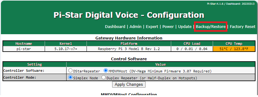 How to Backup and Restore Your SkyBridge Plus Configuration